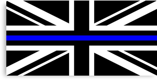 "thin blue line UK Flag" Canvas Prints by thatstickerguy | Redbubble