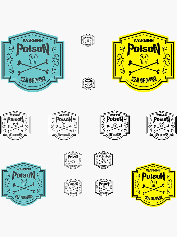 "Vintage Poison Label" Sticker for Sale by SimonSay | Redbubble