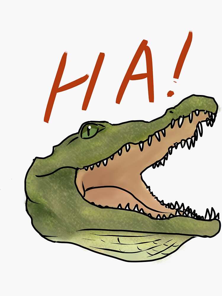 "Laughing Gator" Sticker for Sale by RadicalAce | Redbubble