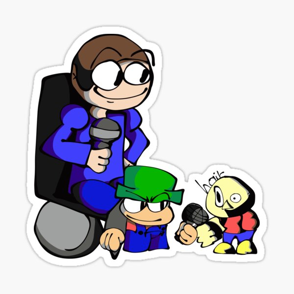 Dave And Bambi Fnf Sticker For Sale By Rosso22 Redbubble