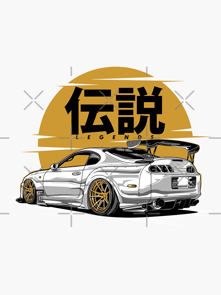 "Supra 2JZ Legend Retro Movie Gaming JDM Tuning Fan Car" Sticker for ...