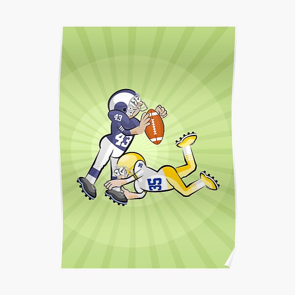 "American football player blocks his opponent" Poster for Sale by ...
