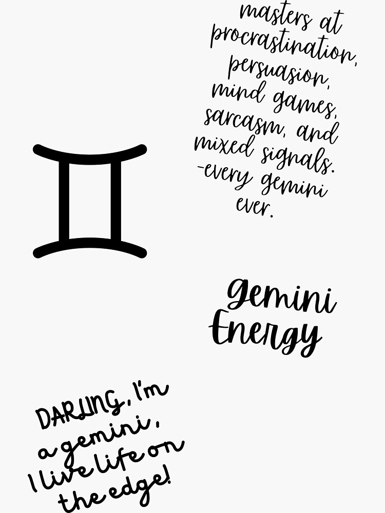 "GEMINI ZODIAC SIGN | GEMINI SEASON SET" Sticker for Sale by rihope ...