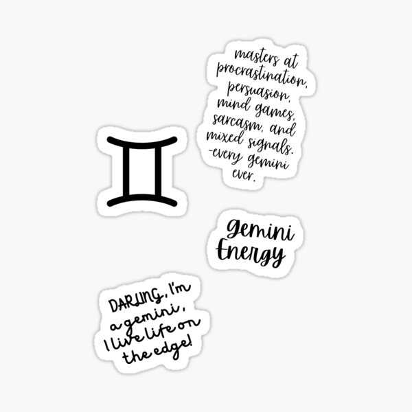 "GEMINI ZODIAC SIGN | GEMINI SEASON SET" Sticker for Sale by rihope ...