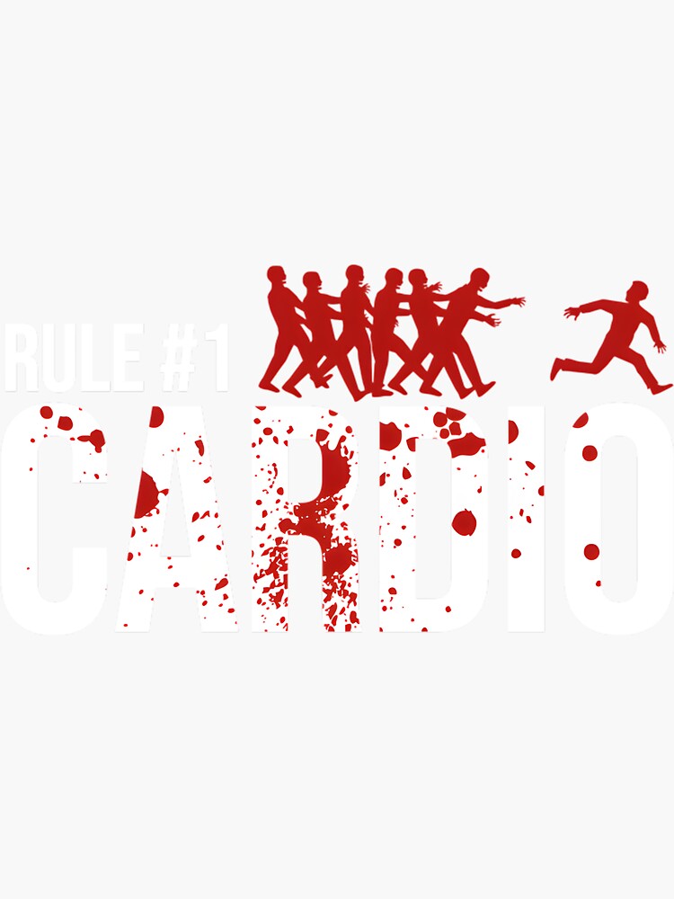 "Rule 1 Cardio Essential " Sticker for Sale by brigedambree | Redbubble
