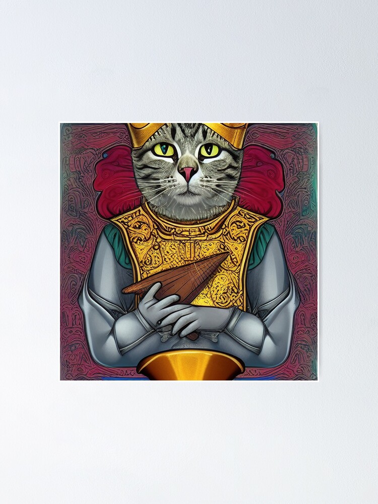 "Medieval Age Castle Lord Cat - Knight Cat" Poster for Sale by artayki ...