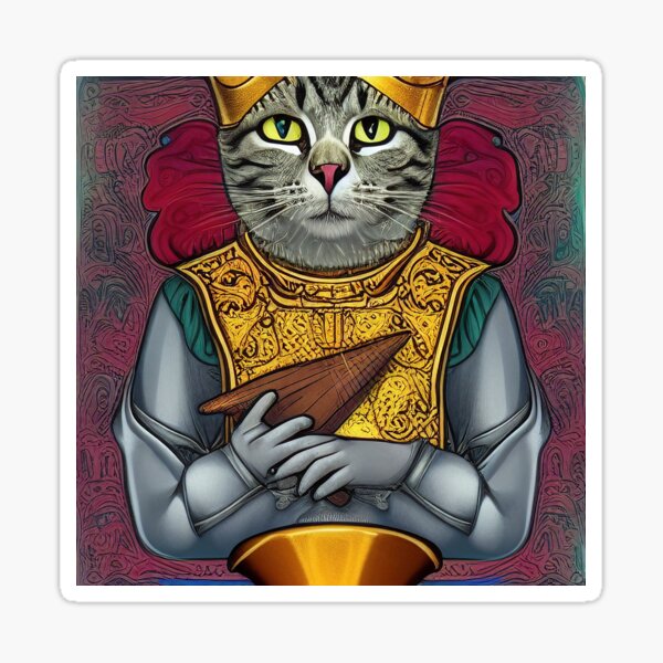 "Medieval Age Castle Lord Cat - Knight Cat" Sticker for Sale by artayki ...