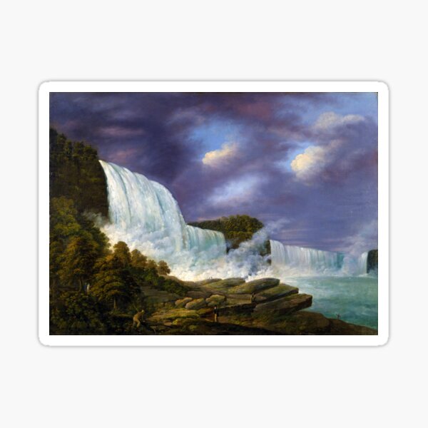 "Niagara Falls from the American Side by Louisa Davis Minot (1818)" Sticker for Sale by ...