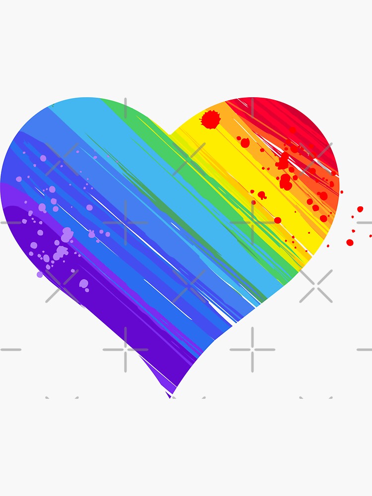 "Rainbow heart emoji" Sticker for Sale by CorneliusDesign | Redbubble