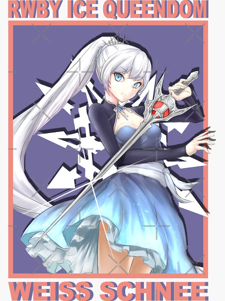 "WEISS SCHNEE RWBY ICE QUEENDOM" Sticker for Sale by artyyyyy | Redbubble