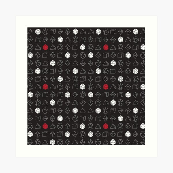 "Dungeons and Dragons Dice Set D20 Pattern" Art Print for Sale by ...