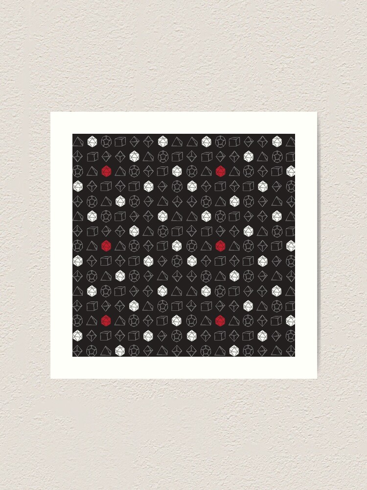 "Dungeons and Dragons Dice Set D20 Pattern" Art Print for Sale by ...