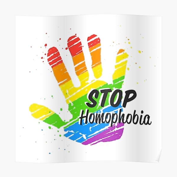 "Stop Homophobia Gay-LGBT T-Shirt Design 2023" Poster for Sale by ...