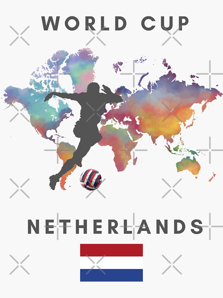 "World Cup Classic T-Shirt - World Map Design" Sticker for Sale by ...