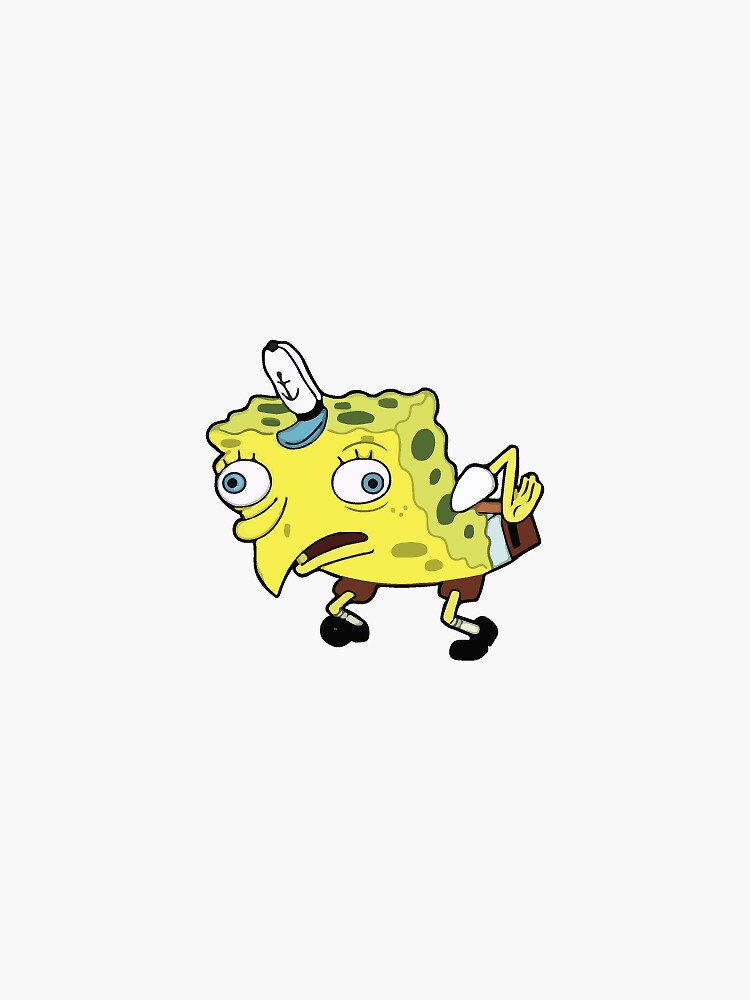 "Funny Spongebob Meme Sticker | Sticker" Sticker for Sale by ...