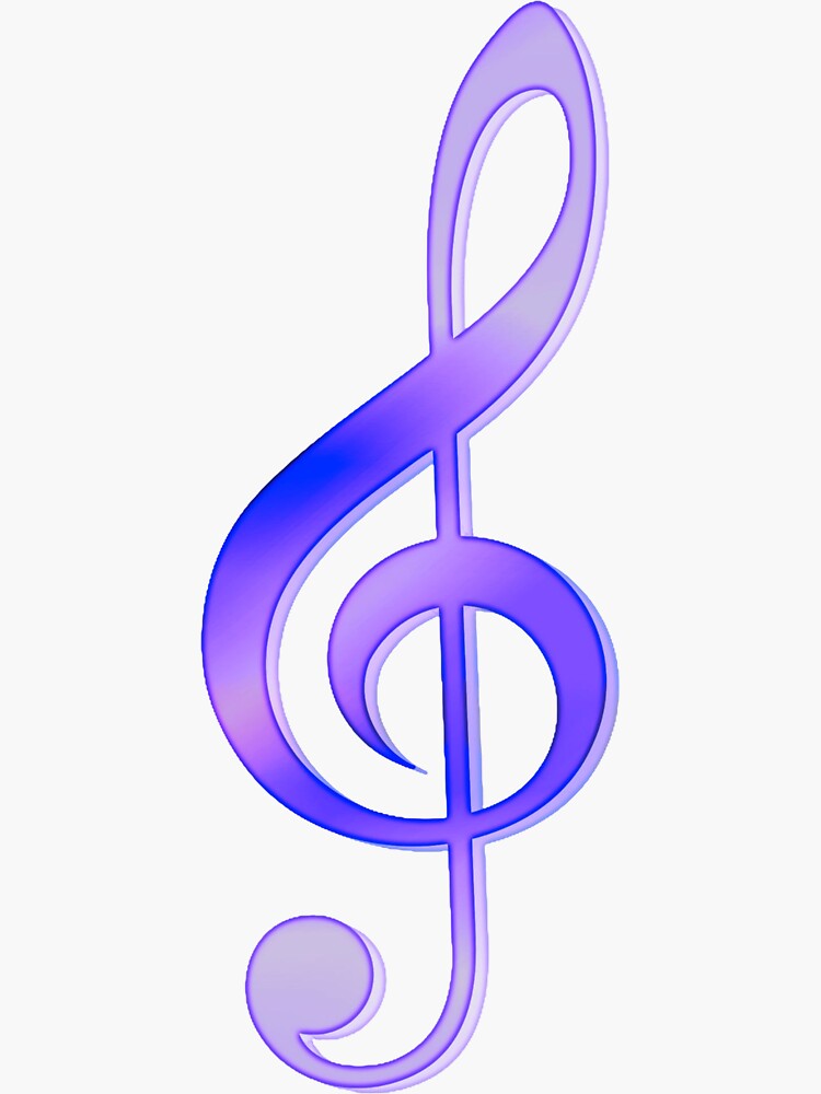 "Purple Treble Clef, Music Style" Sticker for Sale by Dven-Clothes ...
