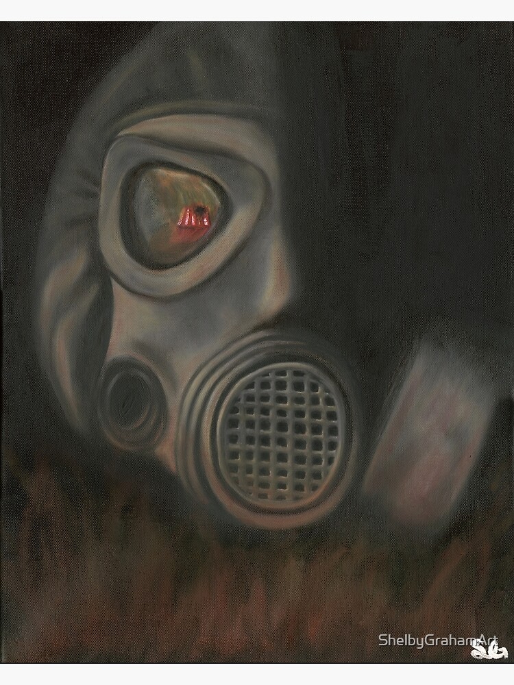Póster «Freak Show Gas Mask Pintura al óleo» de ShelbyGrahamArt | Redbubble