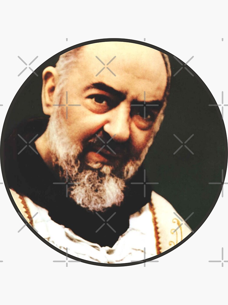 "St. Padre Pio" Sticker for Sale by ISBrunning | Redbubble