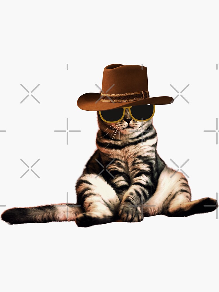 "cute cat boss" Sticker for Sale by pervesG | Redbubble