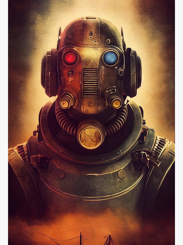 "fallout dog power armor warrior " Sticker for Sale by sosdesignn ...