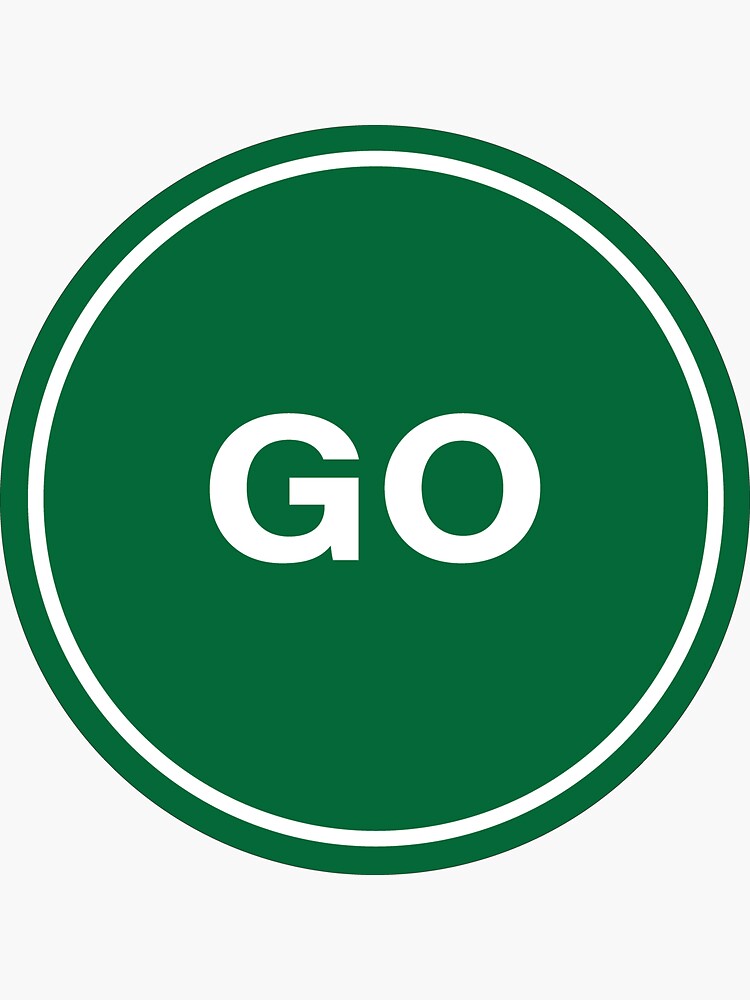 "Go Sticker" Sticker for Sale by peterscarfo | Redbubble