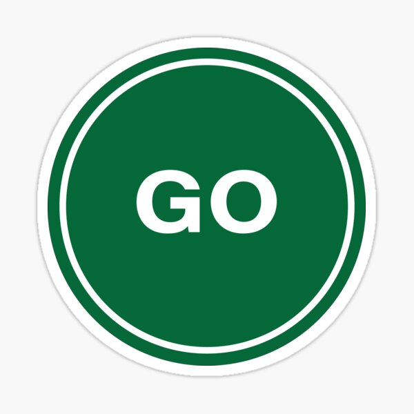 "Go Sticker" Sticker for Sale by peterscarfo | Redbubble