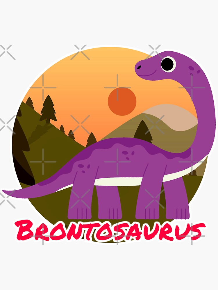 "cartoon brontosaurus" Sticker for Sale by gelvezg | Redbubble