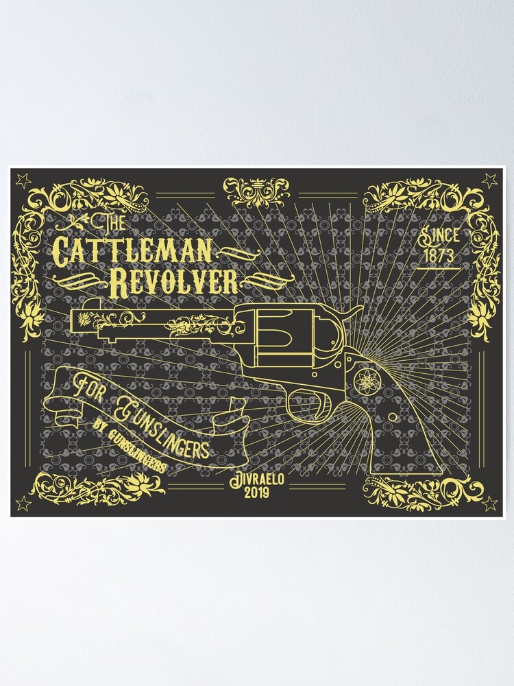"Red Dead Redemption 2 Revolver Gun Arthur Morgan" Poster for Sale by ...