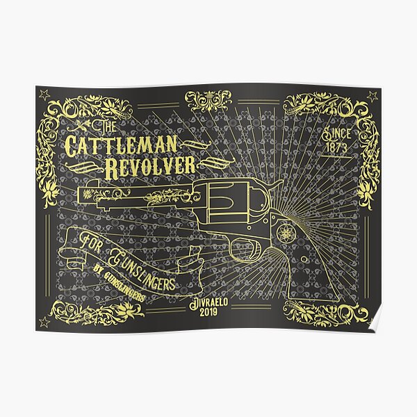 "Red Dead Redemption 2 Revolver Gun Arthur Morgan" Poster for Sale by ...