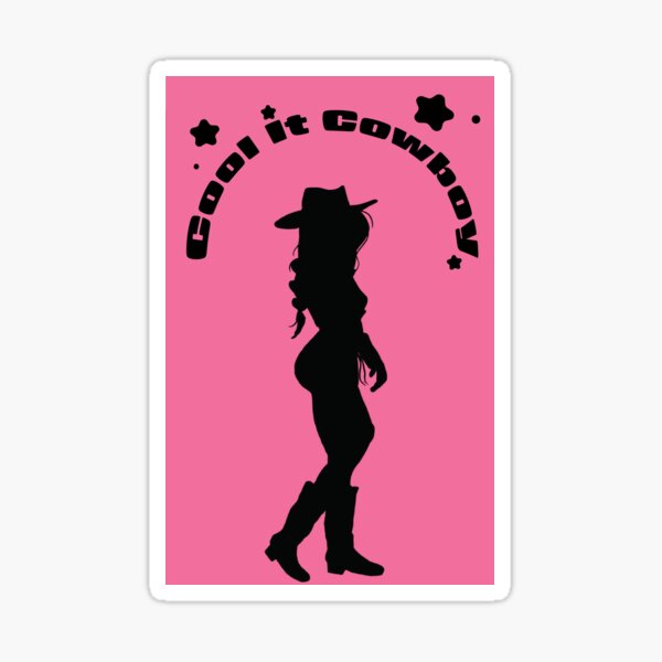 "Cool it cowboy" Sticker for Sale by Rosamasfina | Redbubble