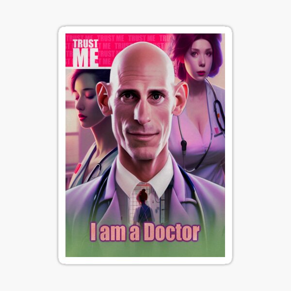 "Johnny Sins Caricature (Doctor)" Sticker for Sale by IcalsaidArt ...