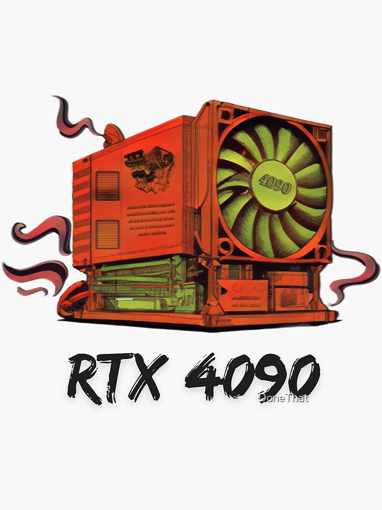 "RTX 4090 Super Nuclear Power GPU 2022 " Sticker for Sale by PuyaKata ...