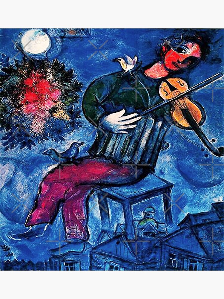 "marc chagall the blue fiddler" Poster for Sale by Yacinshoping | Redbubble