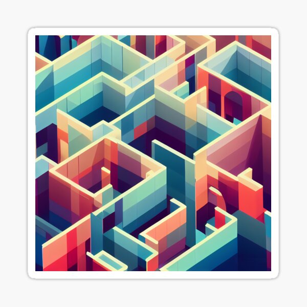 "Pastel Maze" Sticker for Sale by njiiz | Redbubble