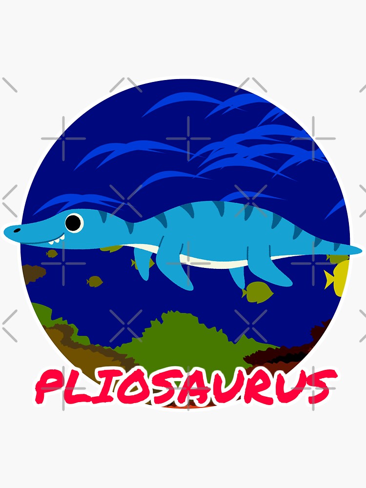 "Pliosaur Cartoon" Sticker for Sale by gelvezg | Redbubble
