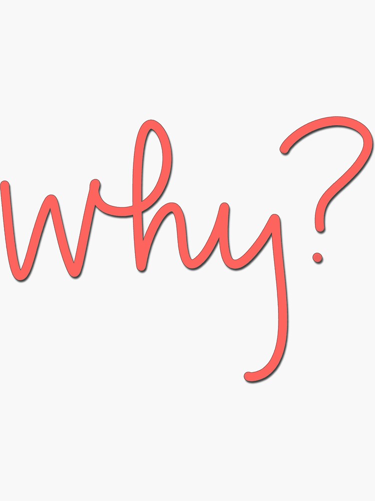 "Why?" Sticker for Sale by PickledStickers | Redbubble
