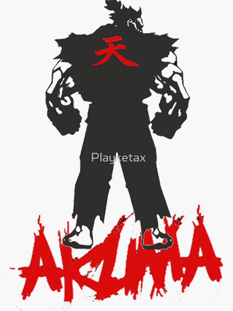 "AKUMA_DEMON" Sticker by Playketax | Redbubble