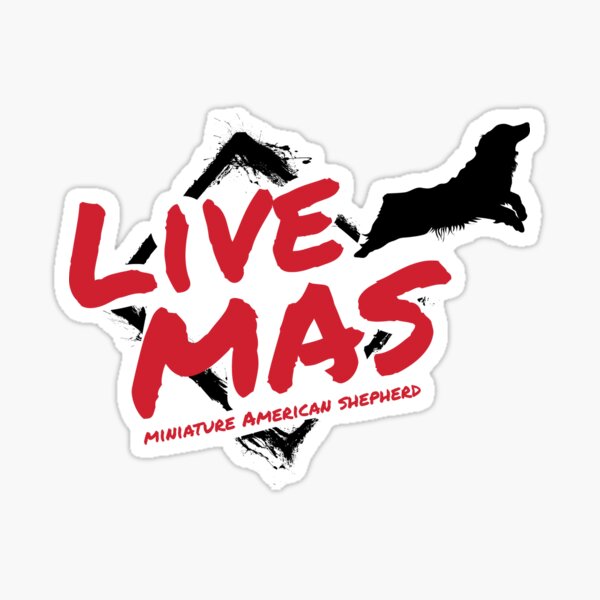 "LIVE MAS" Sticker for Sale by dzk9designs | Redbubble