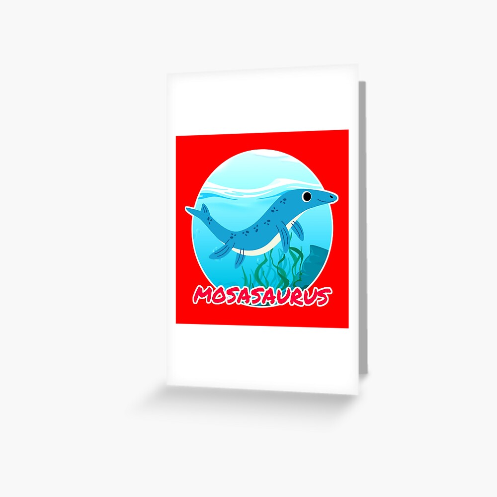 "cartoon mosasaurus" Greeting Card for Sale by gelvezg | Redbubble