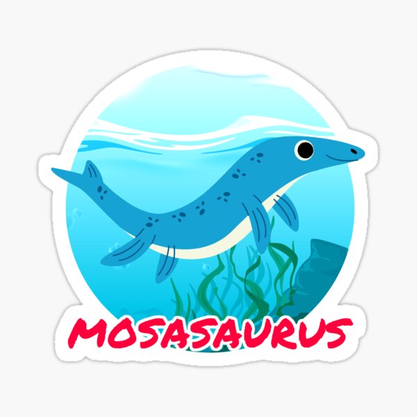 "cartoon mosasaurus" Sticker for Sale by gelvezg | Redbubble