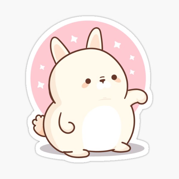 "bunny waving hello" Sticker for Sale by cutiedose | Redbubble