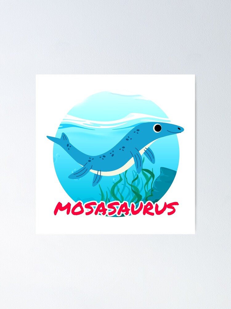 "cartoon mosasaurus" Poster for Sale by gelvezg | Redbubble