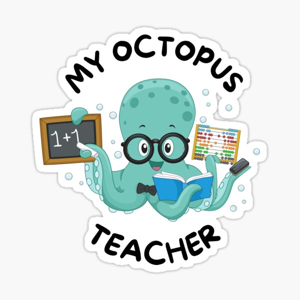 "My octopus teacher" Sticker for Sale by The Love Quill | Redbubble