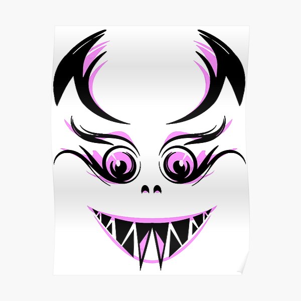 "Pink Monster Face design" Poster for Sale by Dven-Clothes | Redbubble