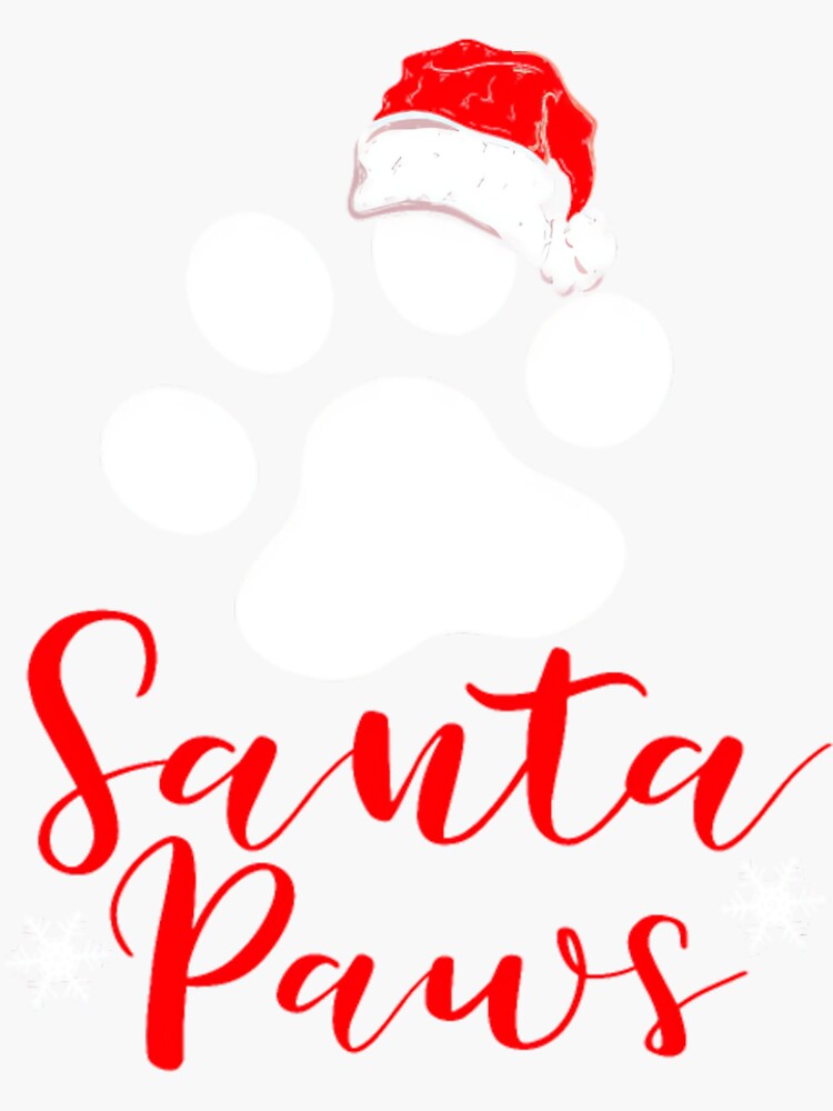 "Santa paws paw print dog dogs christmas" Sticker for Sale by zzysubtog ...