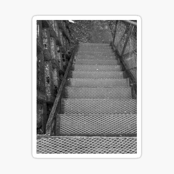 "Metal Steps Down" Sticker for Sale by urbanfragments | Redbubble