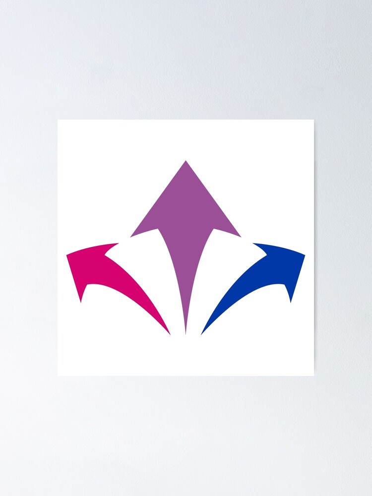 "bi pride flag colours arrows" Poster for Sale by eiblem | Redbubble