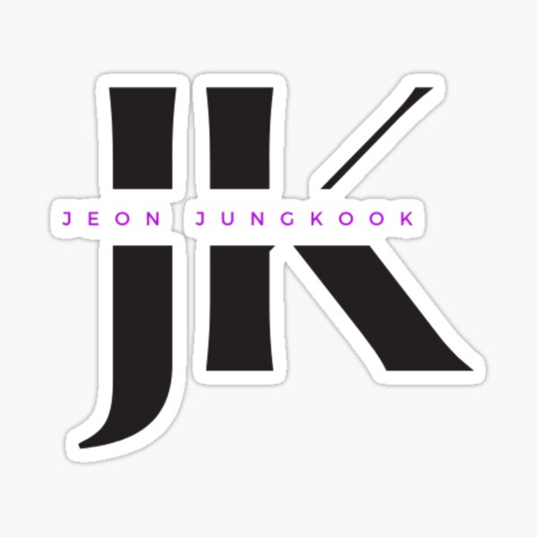 "JEON JUNGKOOK LOGO" Sticker for Sale by moonchildartfs | Redbubble