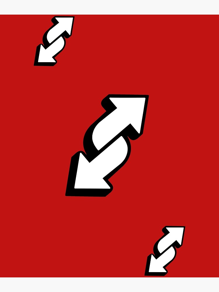 "red uno reverse-uno reverse" Poster for Sale by AyarNaz | Redbubble