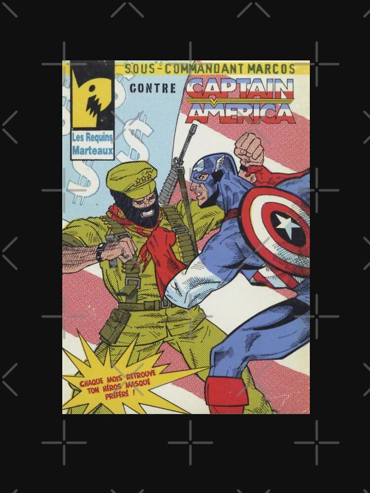 "Subcomandante Marcos vs Captain America" T-shirt for Sale by Caracol ...